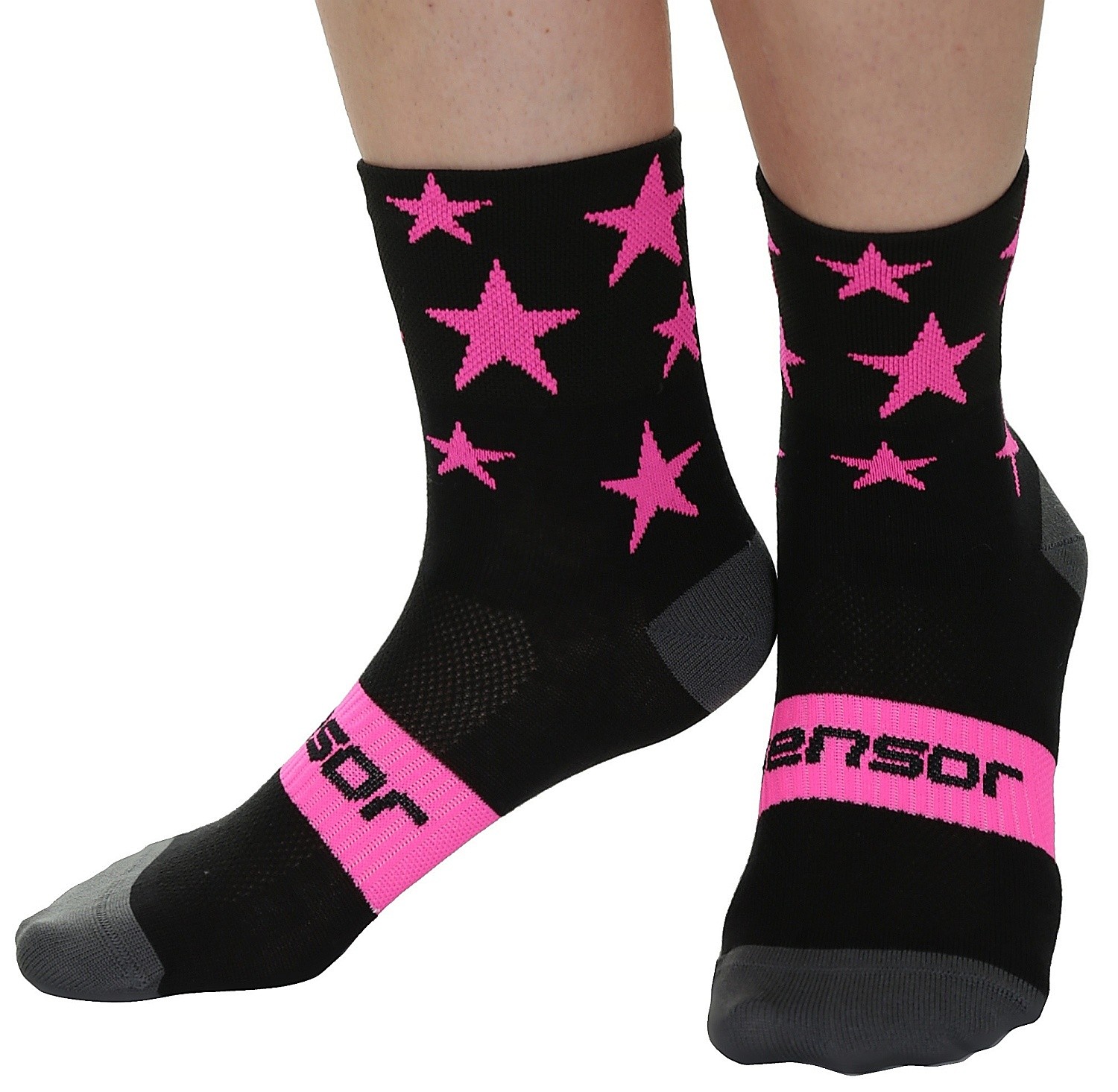 ponožky Sensor Stars - Black/Pink | Blackcomb.cz