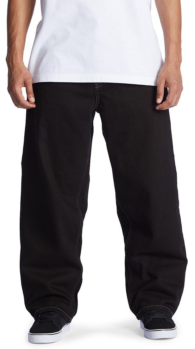 jeans DC Worker Baggy Denim RRBC - KTEW/Raw Black - snowboard-online.sk