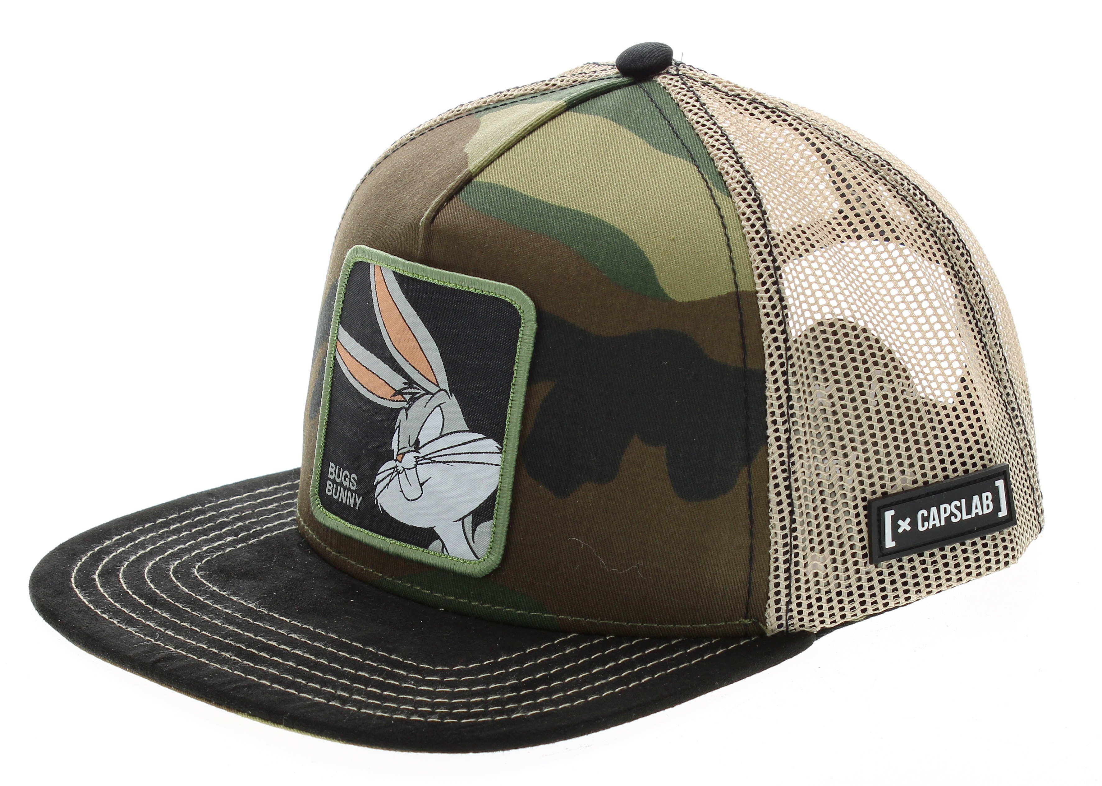 kšiltovka Capslab Looney Tunes Trucker - Bugs Bunny/Camouflage/Black | Blackcomb.cz