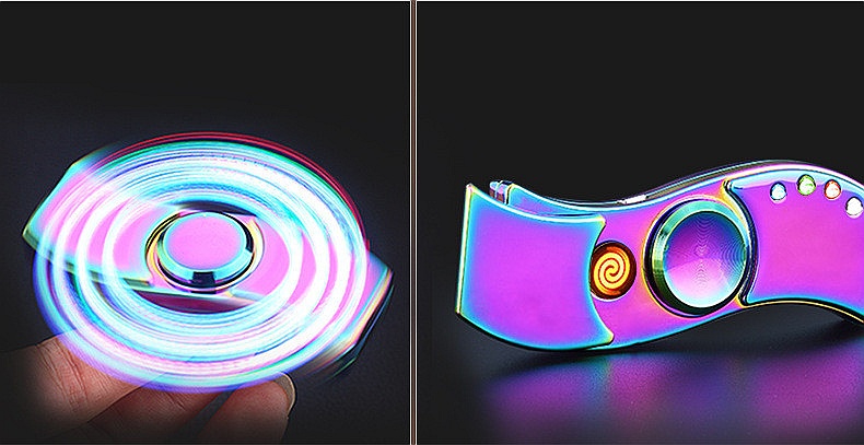 fidget spinner Fidget Spinner FS14020/Led Laser Lighter - Rainbow ...