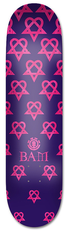 skateboard Element Bam Heartagram Quad - Assorted - Snowboard shop ...