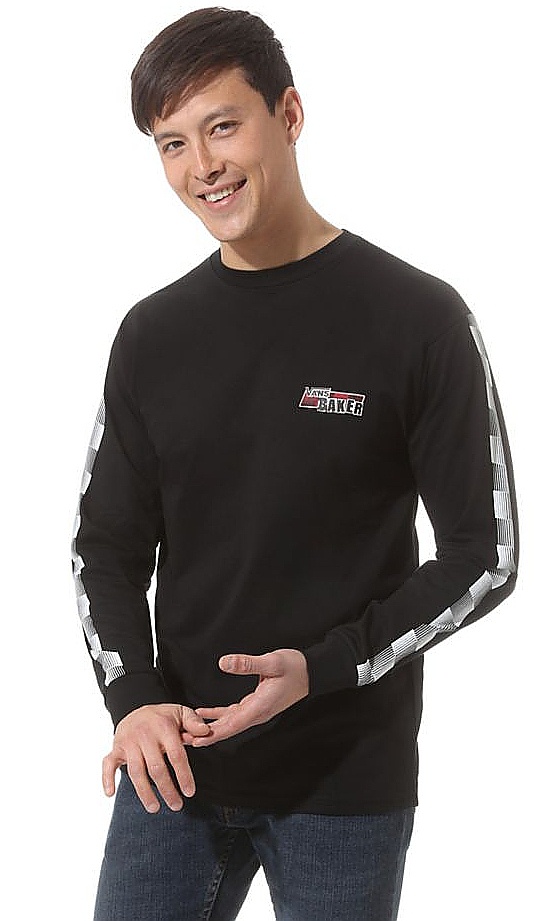 tričko Vans Vans X Baker Speed Check LS - Black - Snowboard shop ...