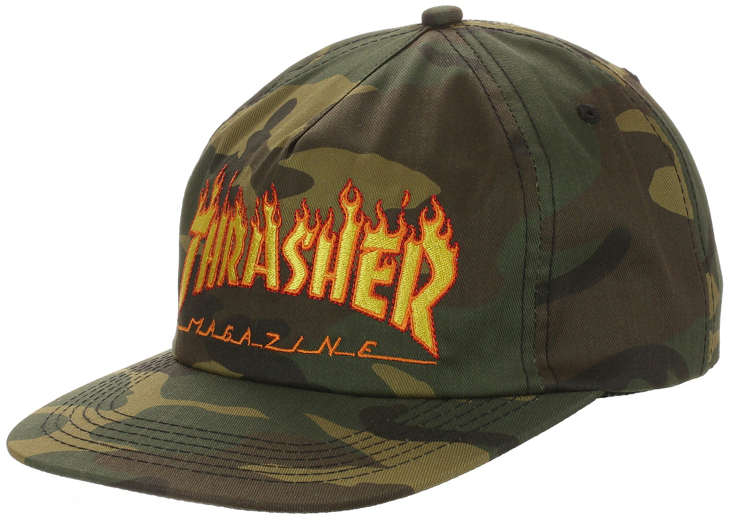 kšiltovka Thrasher Flame Snapback - Camo - Snowboard shop, skateshop ...