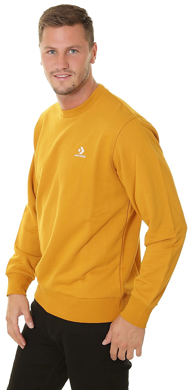 sweatshirt Converse Embroidered FT Crew/10020345 - A06/Safron Yellow ...