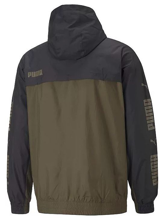 jacket Puma Colourblock Hooded Windbreaker - Deep Olive - men´s ...