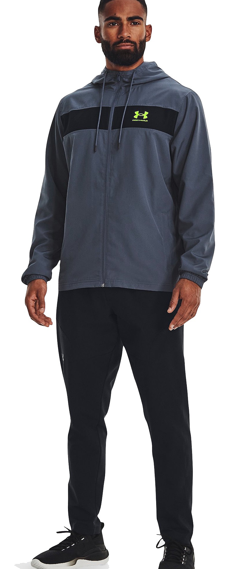 kurtka Under Armour Sportstyle Windbreaker - 044/Downpour Gray/Black ...