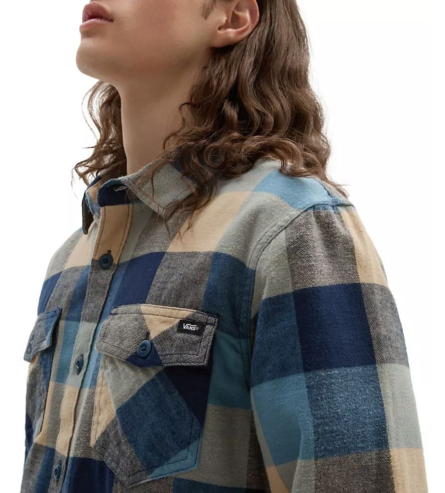košile Vans Box Flannel LS - Bluestone/Taos Taupe - Snowboard shop ...