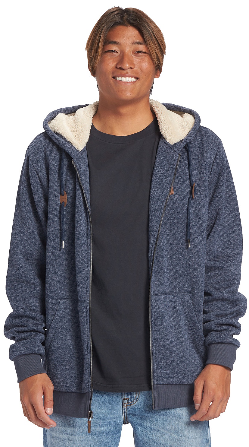 mikina Quiksilver Keller Sherpa Zip - BYJH/Navy Blazer Heather ...