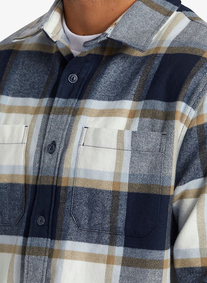 košile Quiksilver Dna Flannel LS - KTP1/Dark Navy Dna Flannel ...